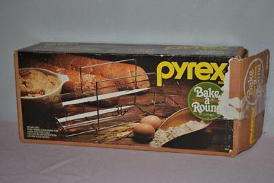 Vintage Pyrex Bake A Round-Bread Dough Glass Baking Tube & Chrome ...