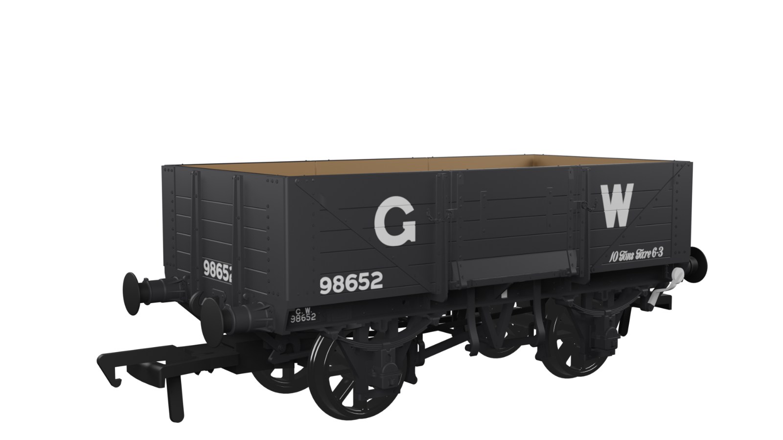 Rapido Trains 971006 O18 5 Plank Wagon G W Black (Large) 98652 for sale ...