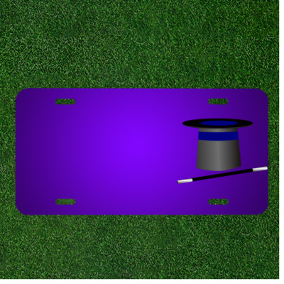 Custom Personalized License Plate With Add Names To Magic Wand Tophat ...
