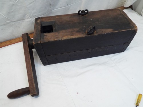Antique Wooden Primitive Kitchen Tool Tobacco Chopper Shredder Grinder ...