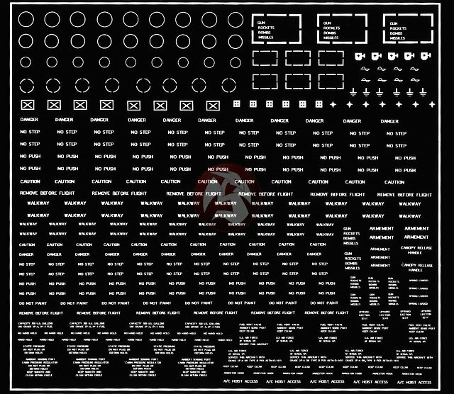 Verlinden 1/48 - 1/32 Aircraft Stenciling (Low Visibility Grey) [Decal ...