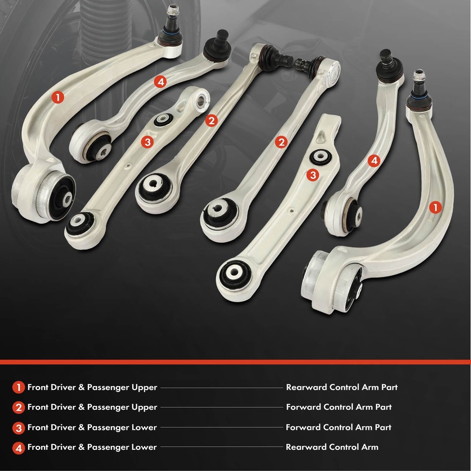8x Front Control Arms & Ball Joint Assembly for Audi Q7 2017 2018 2019 ...