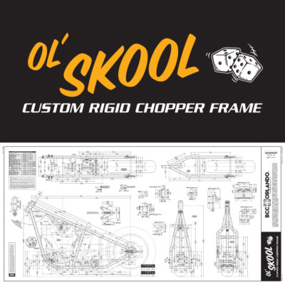 Custom Chopper Rigid Frame Blueprints - ol' skool Design | eBay