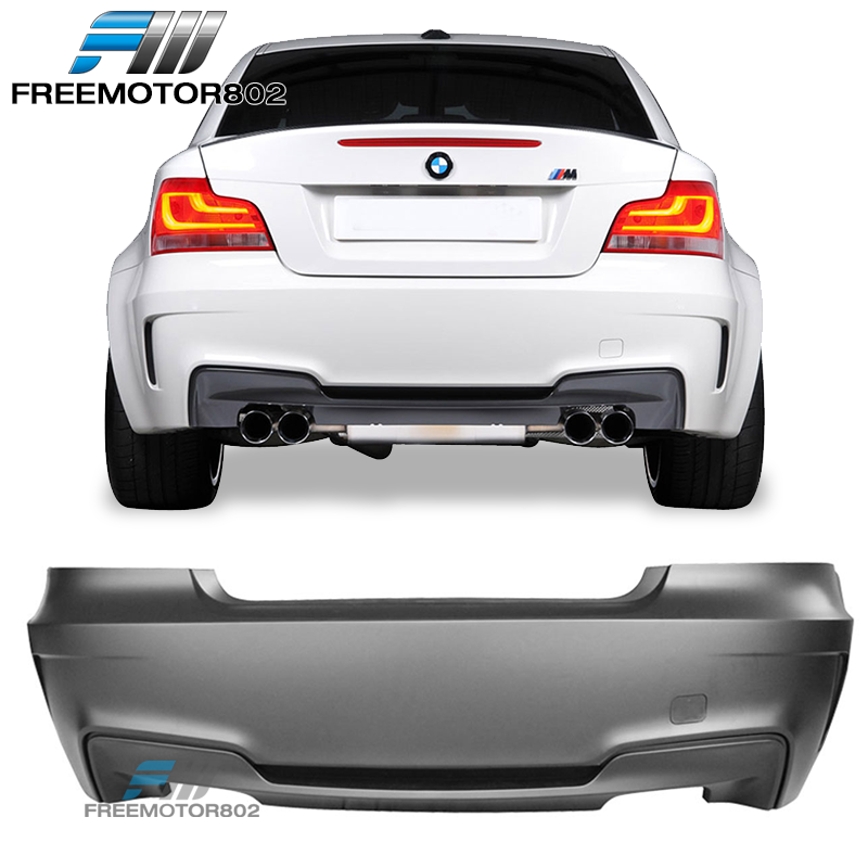 Fit 07-13 BMW E82 E88 1 Series 1M Style Rear Bumper Conversion + Rear ...