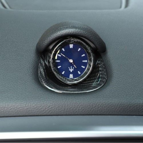 2pcs Real Carbon Fiber Interior Dashboard Clock Trim for Maserati ...