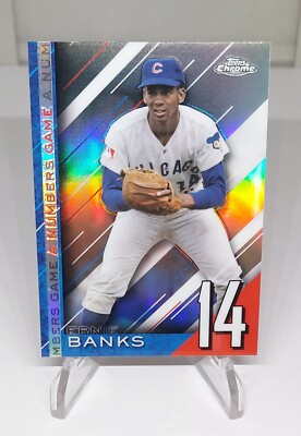 2020 Topps Chrome Update #NGC-19 Ernie Banks A Numbers Game Chicago ...