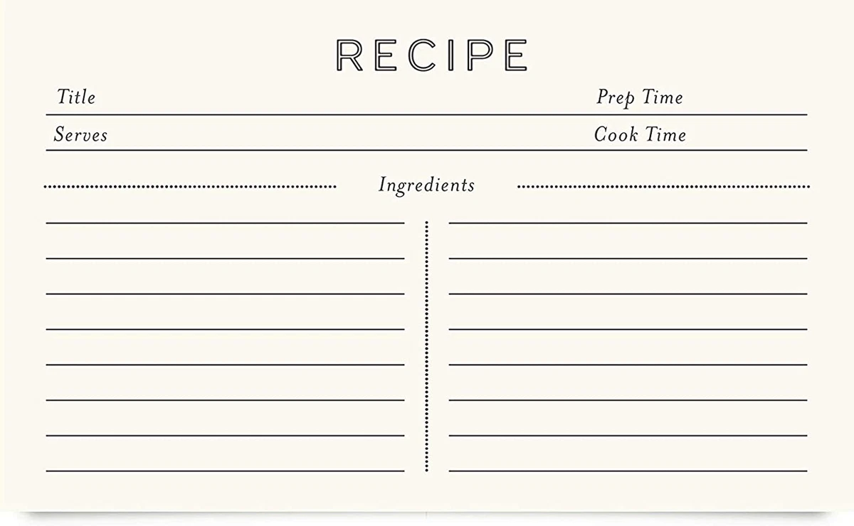 Modern Recipe Cards