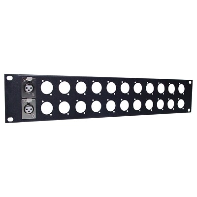 Zip-Rack 2U XLR 24 Way Patch Panel 19" Rack Panel | eBay Australia