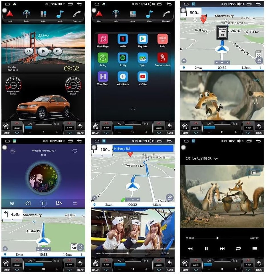 12.1"For Infiniti QX56 2009-2010 Android Car Radio Stereo GPS Navi ...