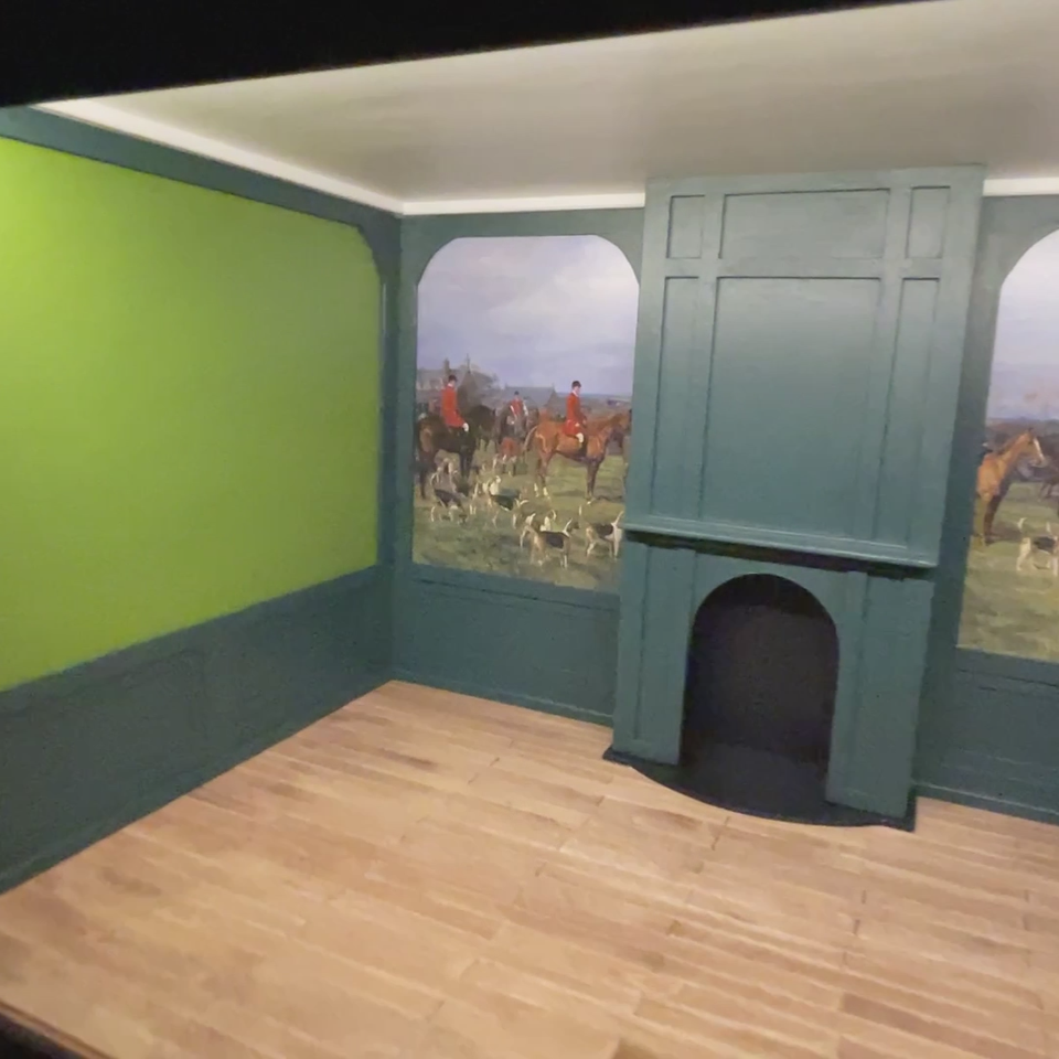 Roombox "The Huntsman`s Parlour", room box empty, dollhouse, roomboxes ...