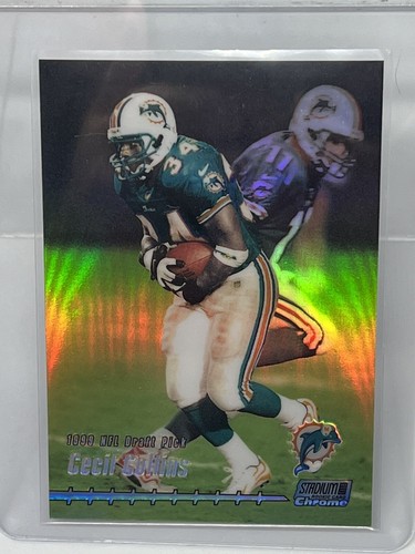 1999 Stadium Club Chrome Refractors Dolphins Football Card #140 Cecil ...