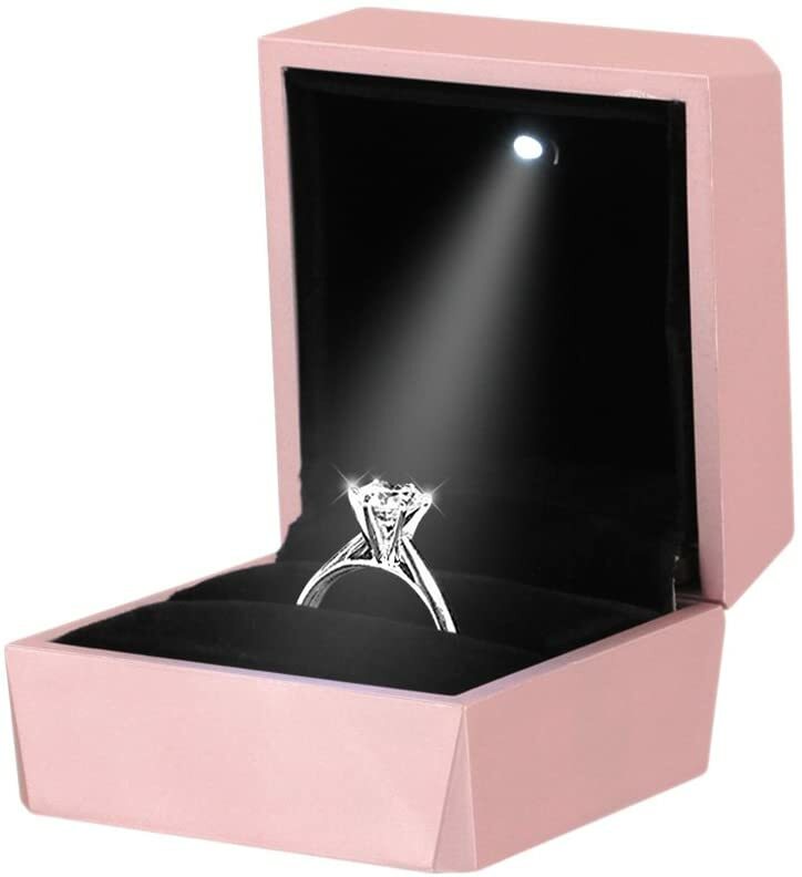 10PC LED light Jewelry Box Necklace Pendant Ring Stroage Holder for ...