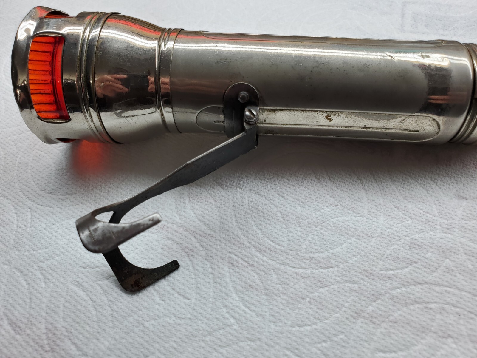 RARE VINTAGE RED HEAD USALITE FLASHLIGHT GM Accessory 1937 1938 1939 ...