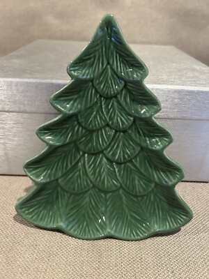 Hallmark Green Christmas Tree Ceramic Plate Dish Trinket Plate | eBay