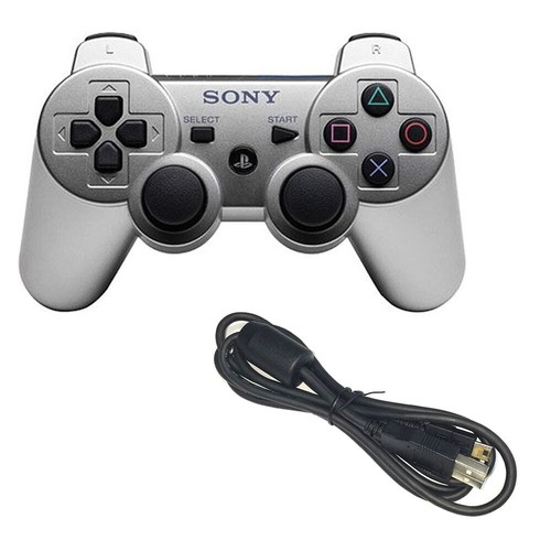 Unpackaged DualShock 3 PS3 Controller (Silver) + Play & Charge Cable | eBay