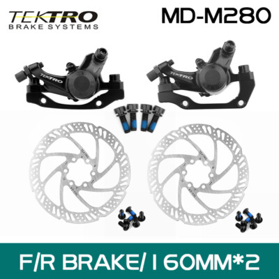 TEKTRO MD-M280 MTB Mechanical Bikes Disc Brake Caliper Front Rear 160mm ...