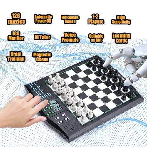 Electronic Chess Board with Voice Tutor, Electronic Chess Set with ...