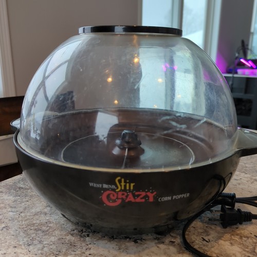 West Bend Stir Crazy TESTED WORKS Electric Popcorn Popper 6 Quart 1000 ...