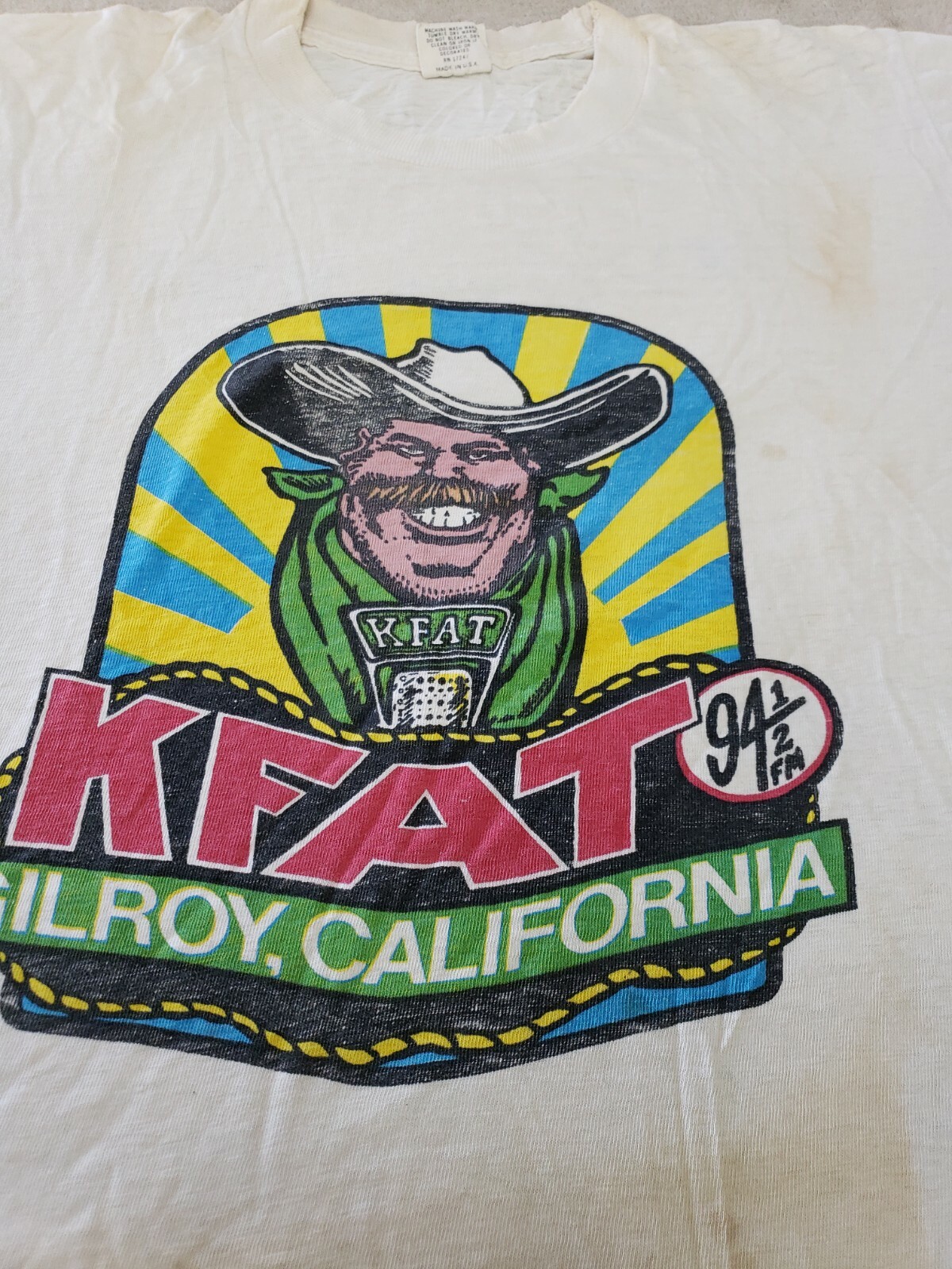 Vintage Original KFAT 94 1/2 Gilroy California T Shir… - Gem