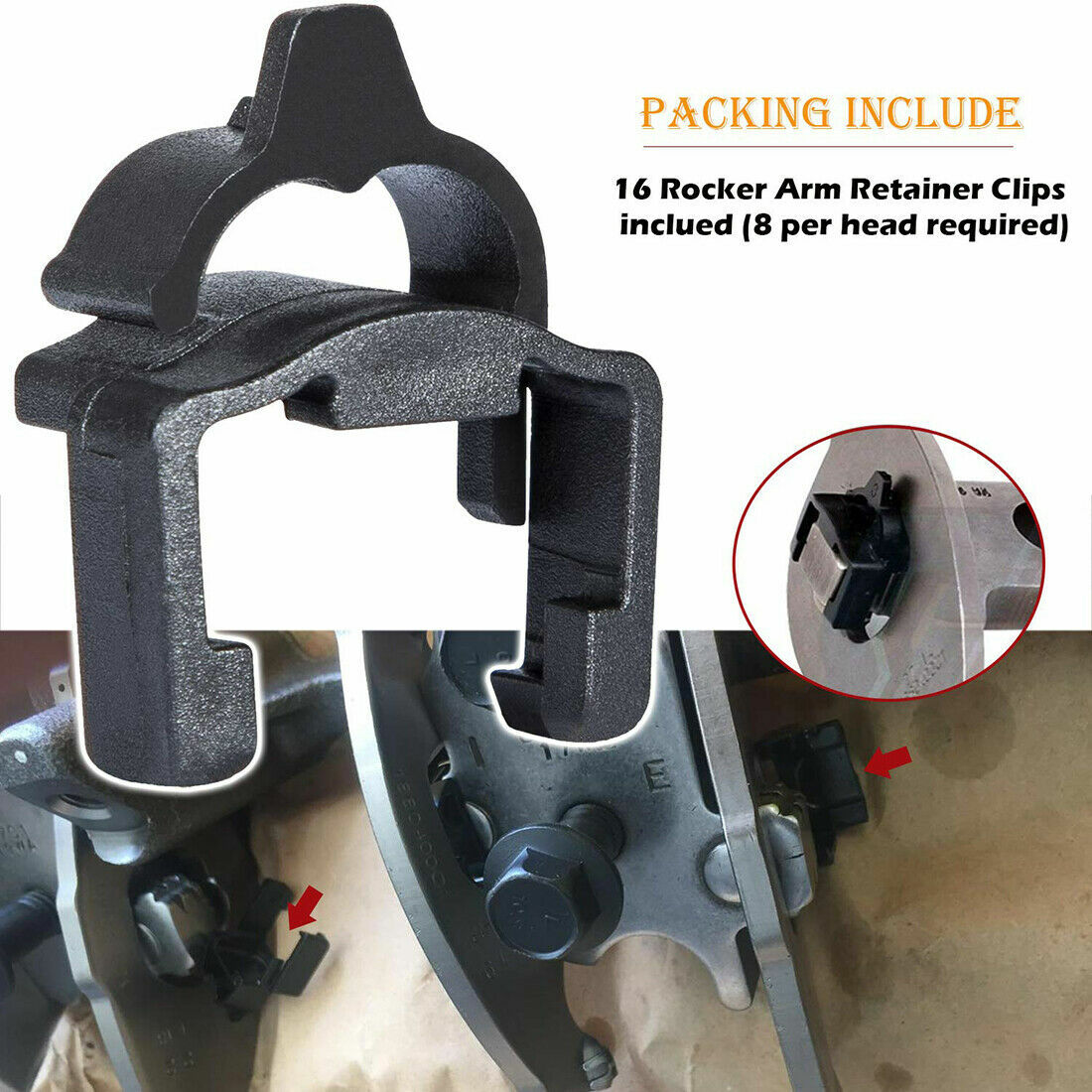 16pcs Rocker Arm Retainer Clip for 2003~2010 Ford 6.0L Powerstroke ...
