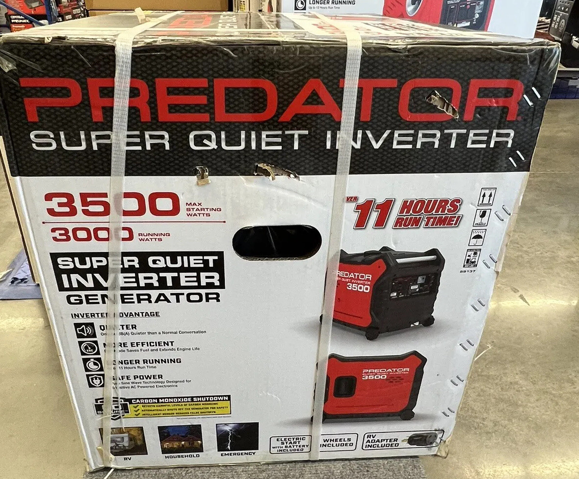 PREDATOR 3500 SUPER QUIET INVERTER GENERATOR WITH CO SECURE Technology ...