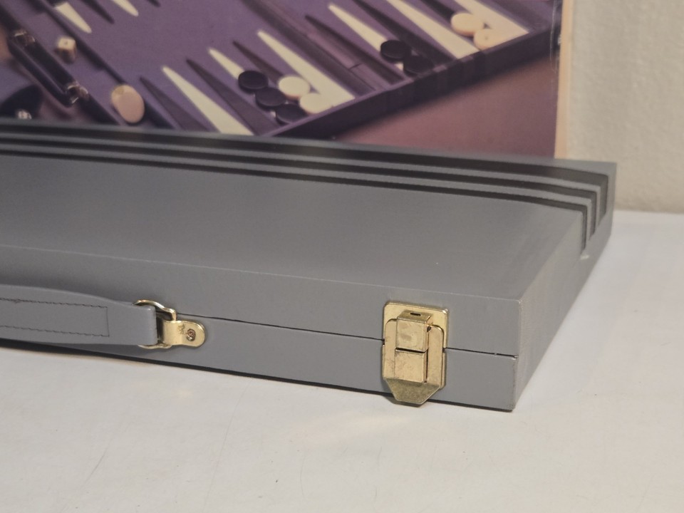 Pavilion Limited Edition Tournament Gray Black Backgammon Set 22x18 ...