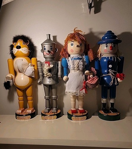 WIZARD OF OZ NUTCRACKER SET 14” WOOD (KURT ALDER) LION,DOROTHY TIN MAN ...