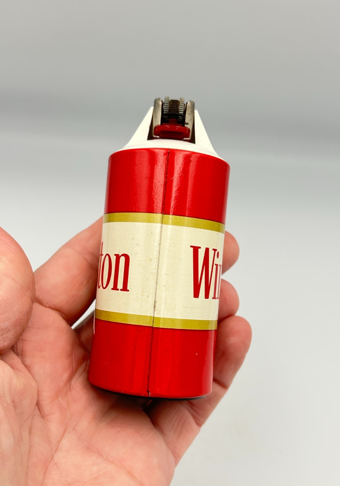 Vintage Winston Cigarettes Tabletop Cricket Lighter Holder by Gillette ...