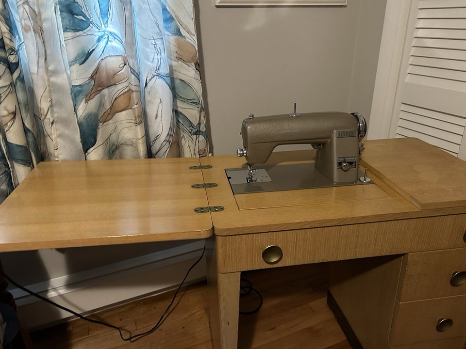 Vintage Sears Kenmore Electric Sewing Machine – With Cabinet – With ...