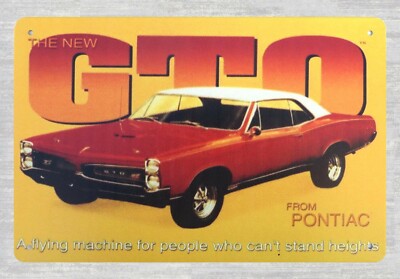 contemporary decor GTO pontiac car tin metal sign | eBay
