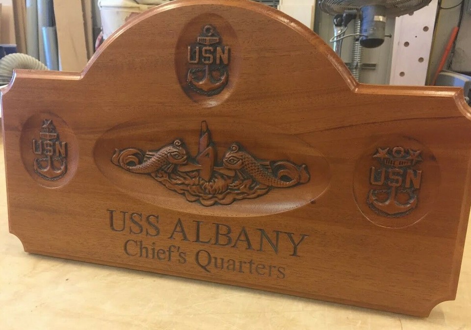 US Navy Submarine Chief, Senior, Master Chief military custom wood ...