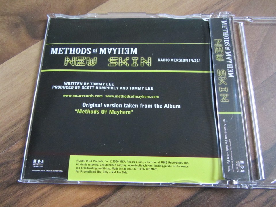 METHODS OF MAYHEM New Skin 2000 EUROPEAN promo collectors CD single | eBay