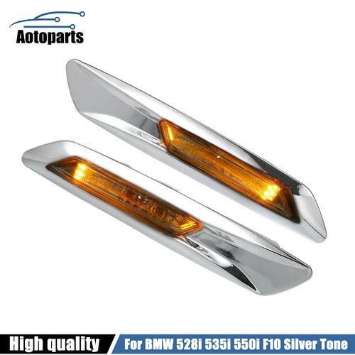 2PCS Side Marker Turn Signal Amber Light For BMW 528i 535i 550i F10 ...