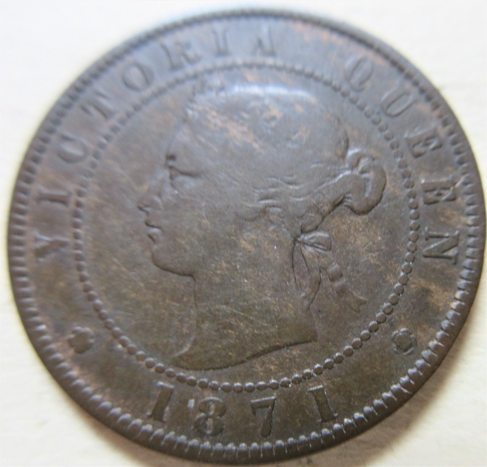 1871 Canada Prince Edward Island PEI Large Cent Coin. Penny 1p 1c (RP ...