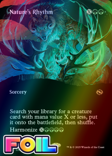 x1 Nature's Rhythm TDM MTG 349 FOIL SHOWCASE BORDERLESS RARE M/NM 1x | eBay
