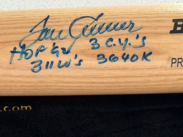 Tom Seaver NY Mets SIGNED AUTOGRAPHED MULTI STAT RAWLINGS BAT Reggie ...