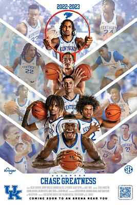 2022-23 University of Kentucky Wildcats Basketball Schedule Poster Go ...