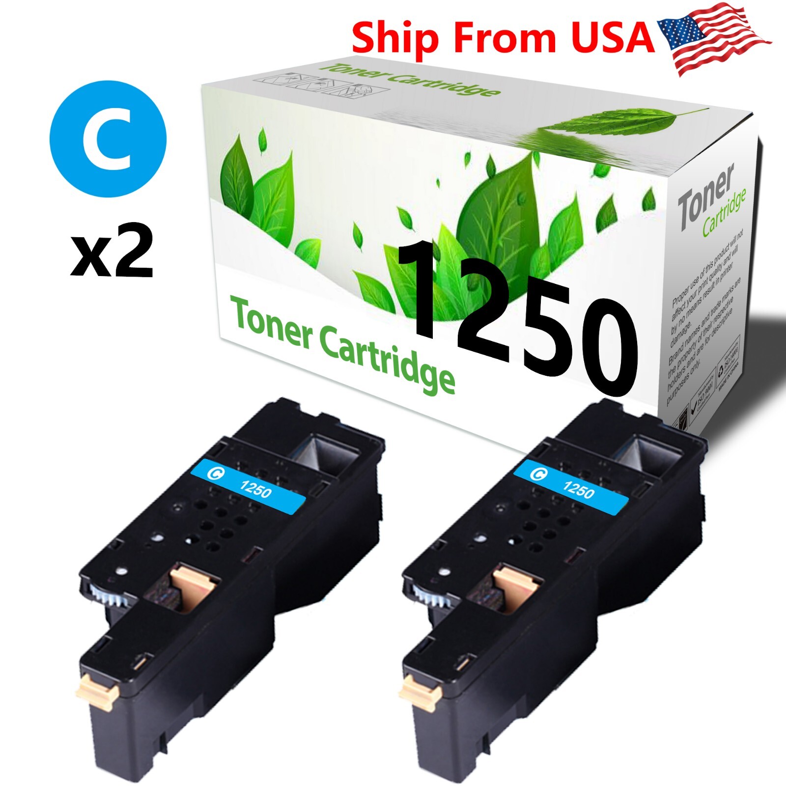 2 Pack Compatible Dell Toner Cartridge for 1355cnw C1760nw C1765nf ...