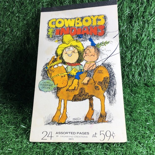 Vtg Cowboys and Indians Vagabond Creations Assorted Pages Notebook ...
