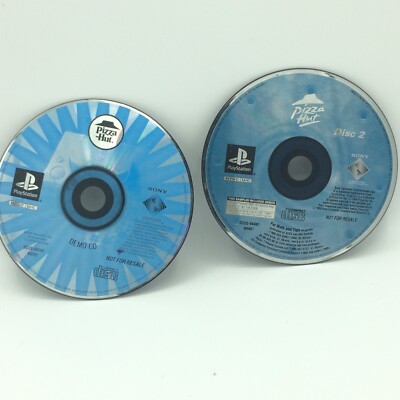 Set Pizza Hut Original PlayStation (PS1) Pizza Powered Demo & Disc 2 ...