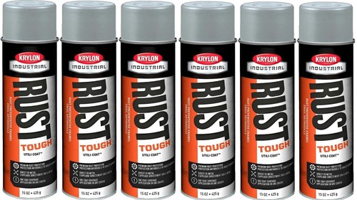 6 Krylon Industrial Rust Tough 208790 Meter Gray (ASA-49), Utili-coat ...