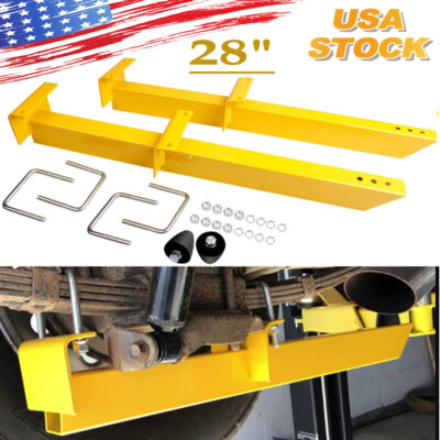 Pair Universal Leaf Spring Traction Bars Yellow Powder Coat Finish ...
