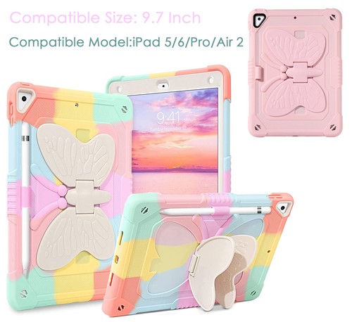 For 9.7 Inch iPad 5th/6th/Pro/Air 2 Shockproof Heavy Duty Hard Stand ...