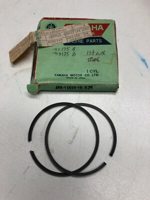 YAMAHA MX175 74-75 Piston Rings (1st OS: 0.25) 455-11610-10 | eBay ...