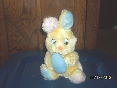 KAY BEE KAYBEE TOYS SOFT STUFF LIGHT YELLOW EASTER BUNNY RABBIT PLUSH ...