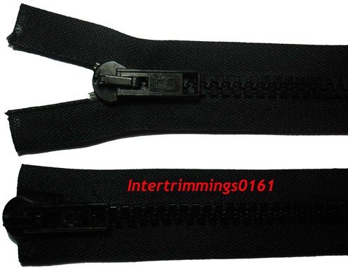 ALBERT ZIP BLACK, 22"/56CM,PLASTIC CHUNKY TEETH,TWO WAY OPEN END,HEAVY ...