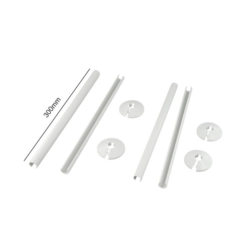 Effortless Installation with White Radiator Pipe Covers and Collars Set ...