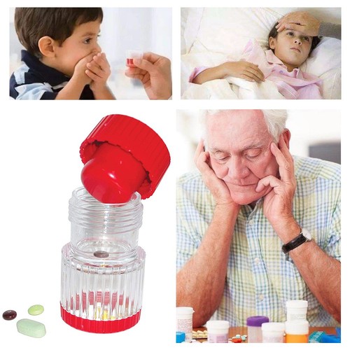 Portable Pill Crusher with Twist Action & Red Storage Compartments ...