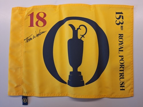 The Open Portrush 153rd Pin Flag Signed By Tom Watson | eBay UK