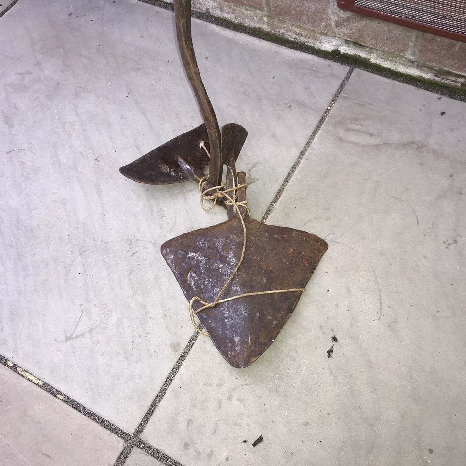 Great Vintage Antique garden farm pull rake hoe tool with changeable ...